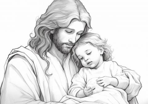 Jesús — Dibujos para Colorear y Pintar gratis