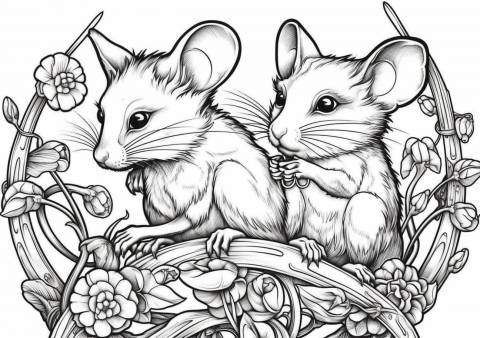 Mice — Coloring Pages: Free & Printable