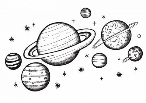 Space — Coloring Pages: Free & Printable