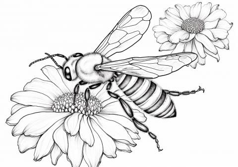 Bees — Coloring Pages: Free & Printable