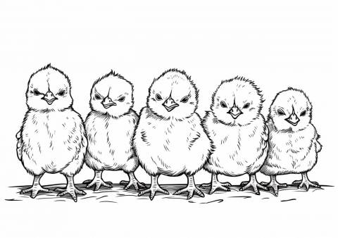 Baby chicks — Coloring Pages: Free & Printable