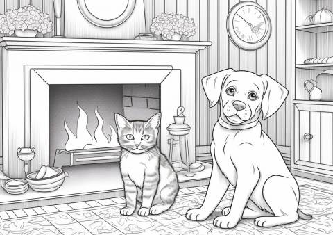 Domestic Animals — Coloring Pages: Free & Printable