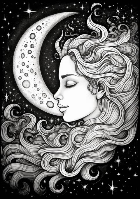 Moon — Coloring Pages: Free & Printable