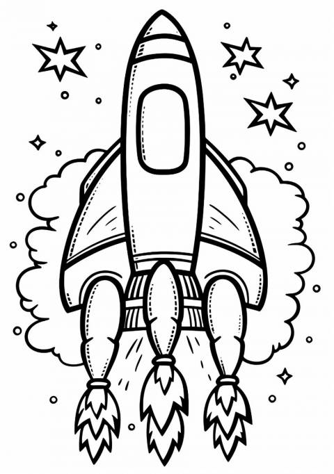 Rockets — Coloring Pages: Free & Printable