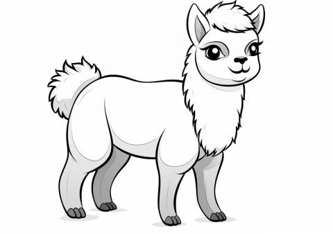Alpaca — Coloring Pages: Free & Printable